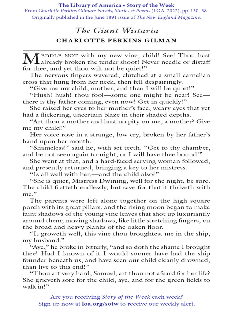 The Giant Wistaria: A Haunting Tale | PDF