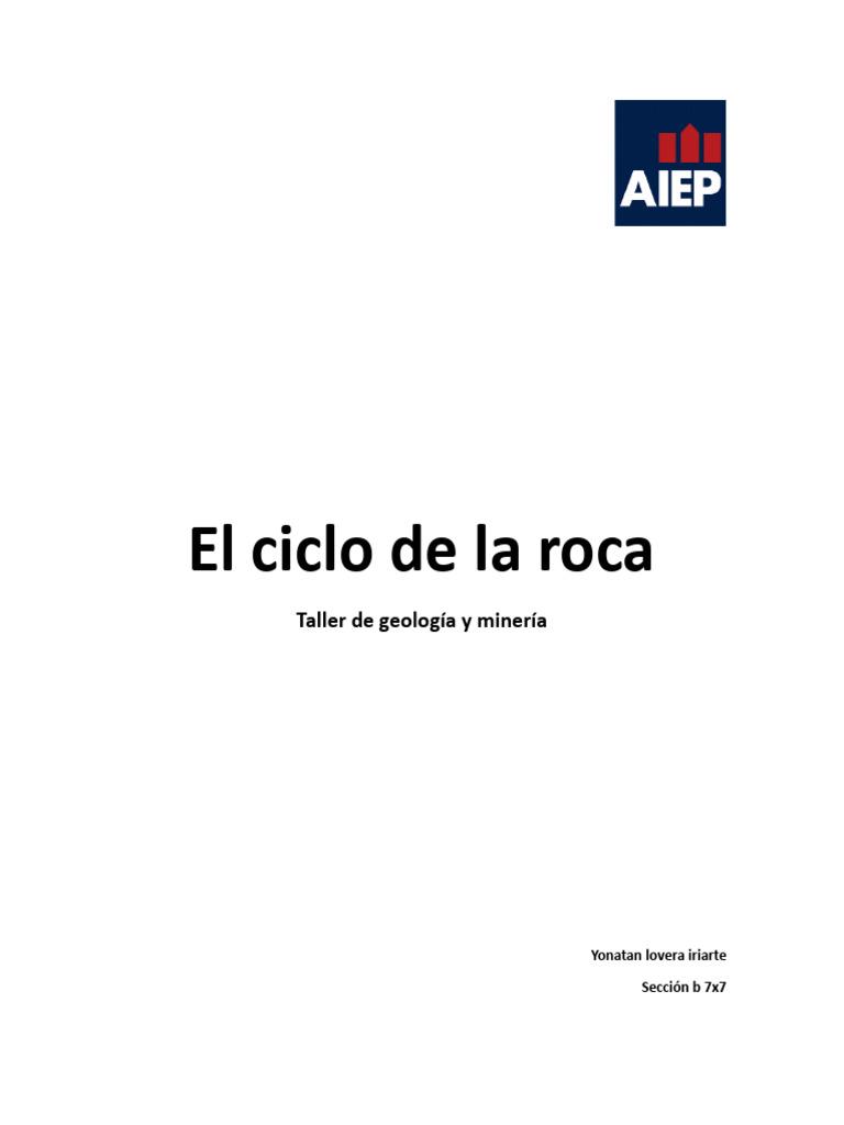 Ciclo de las Rocas: Tipos y Etapas | PDF | Roca (geología) | Roca ígnea