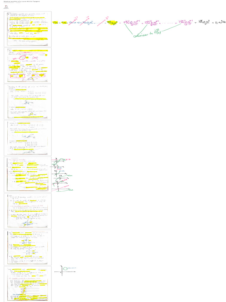 Relative Position of a Curve Wrt Its Tangent OneNote | PDF