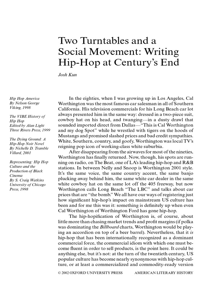 Two_Turntables_and_a_Social_Movement_Wri | PDF | Rapping