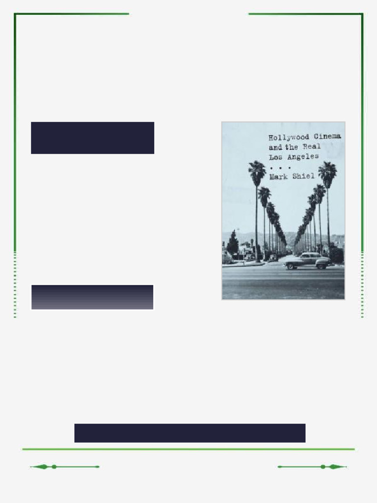 Hollywood Cinema and the Real Los Angeles 1st Edition Mark Shiel ebook ...