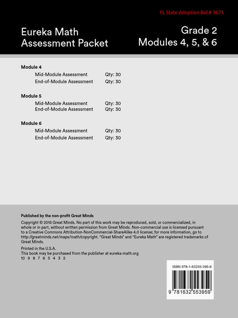 EurekaMath G2M4-M6 AssessmentPk FL | PDF