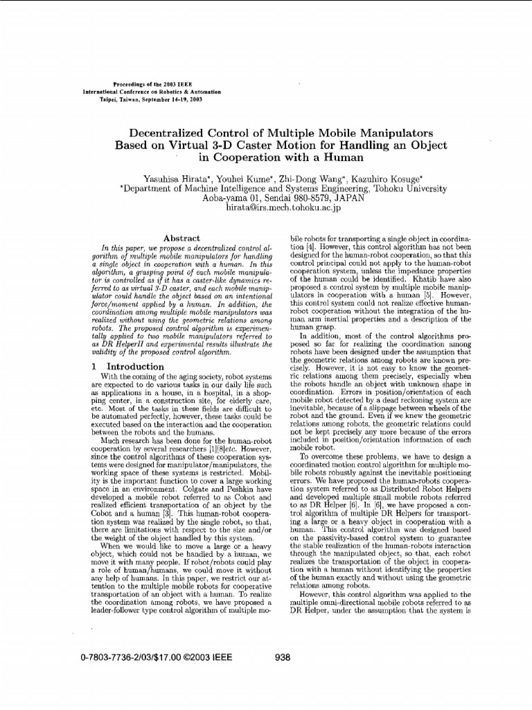 [29] Decentralized Control of Multiple Mobile Manipulators Based on ...
