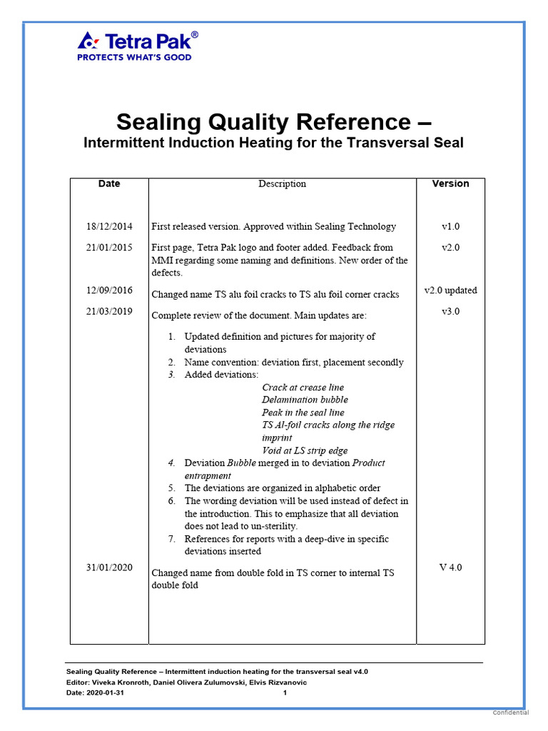 Transversal Seal Quality Guide v4.0 | PDF | Extrusion | Secondary ...
