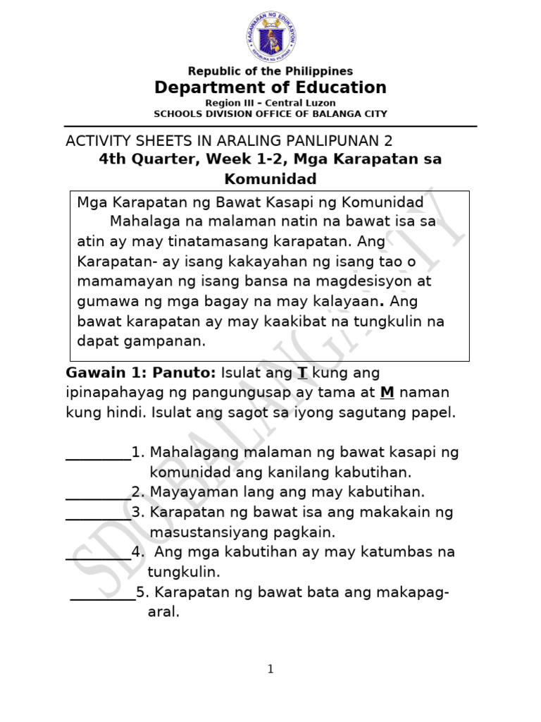AP 2 4th Quarter LAS | PDF