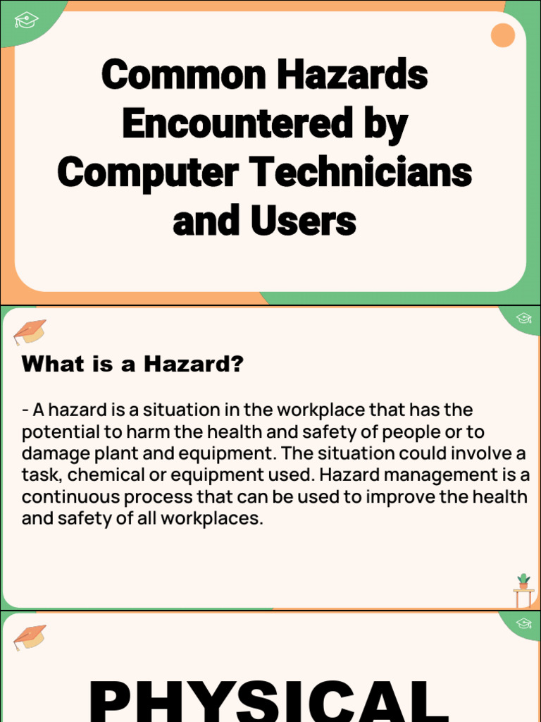 Common Hazards for Computer Technicians | PDF | Hazards | Safety