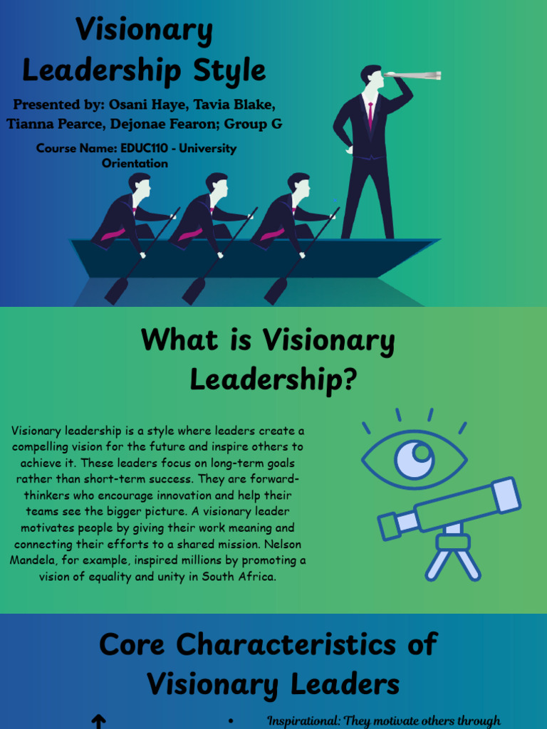 Visionary Leadership: Inspiring Change | PDF | Leadership | Innovation