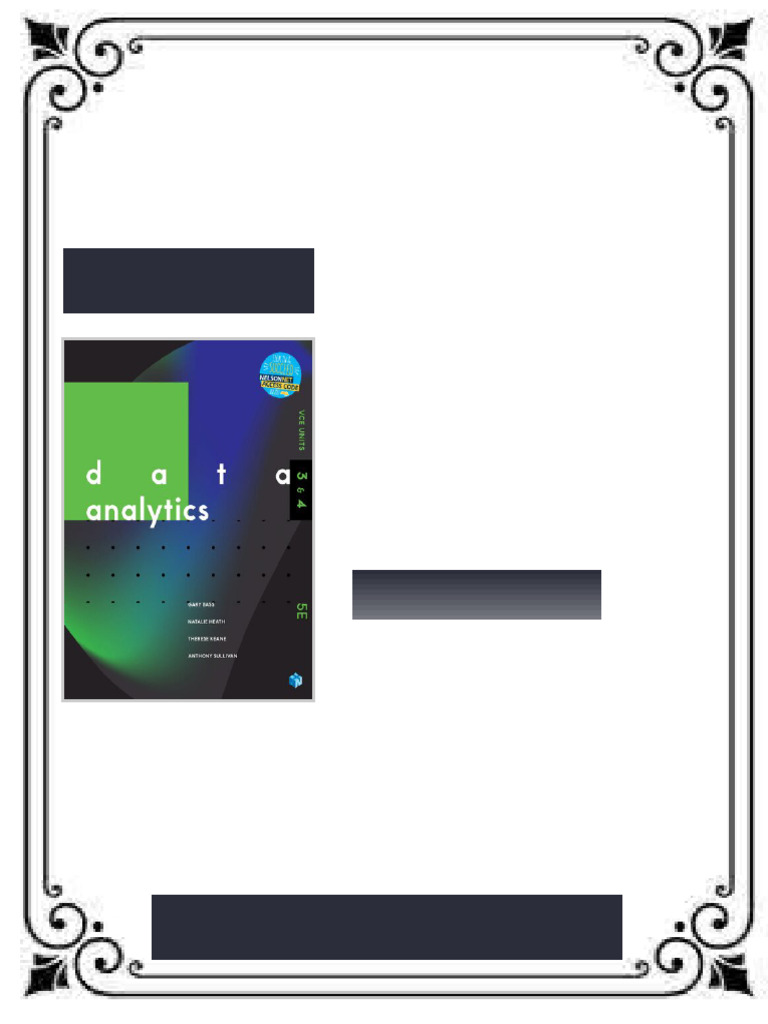 Data Analytics VCE Units 3 & 4 Gary Bass ebook full text 2026 | PDF | Data | Information Security