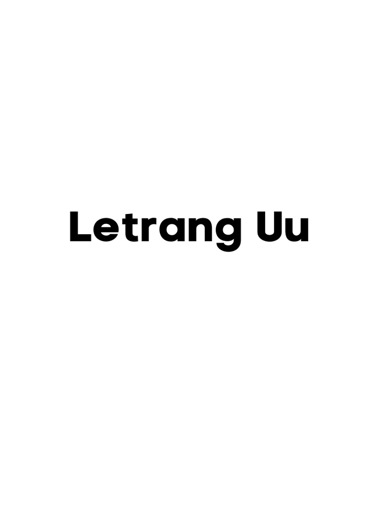Letrang Uu | PDF