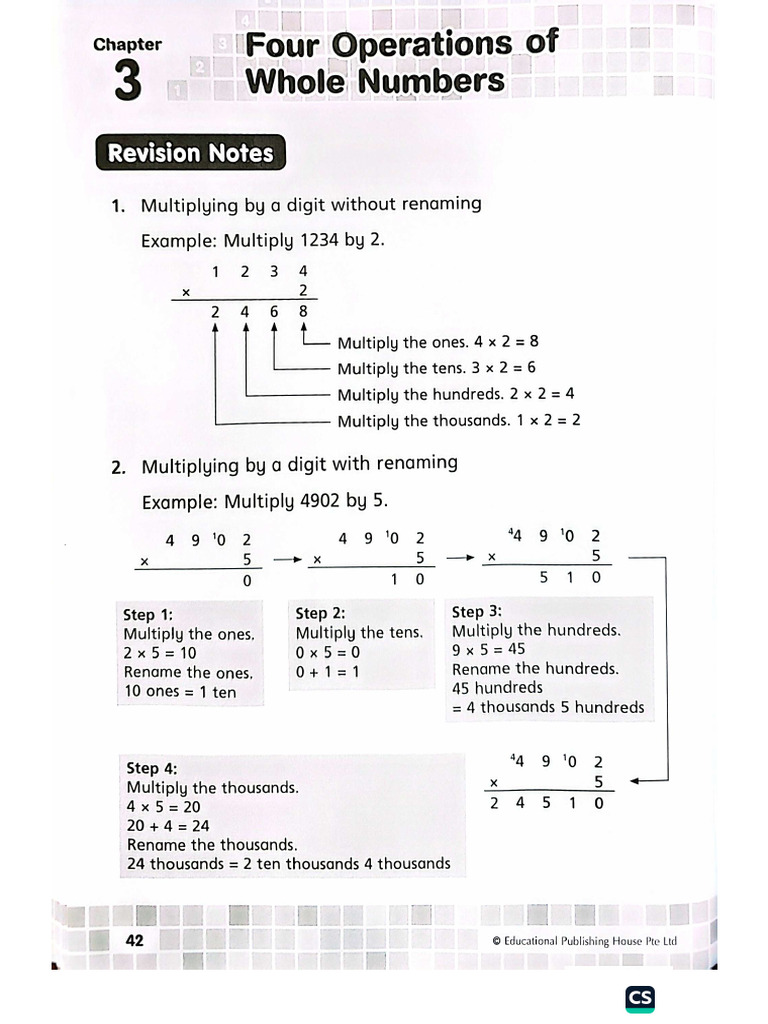 Four Operations of Whole Numbers | PDF