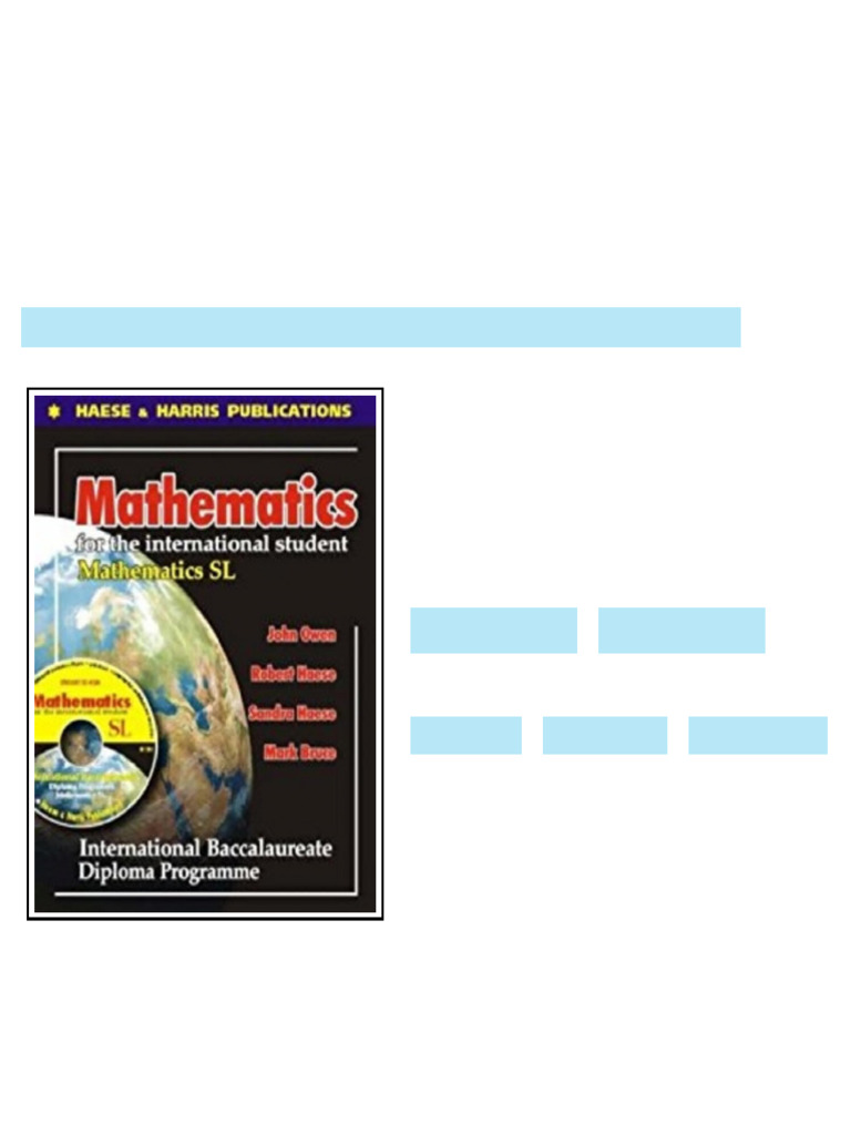 Mathematics Mathematics Sl 1st Edition Robert Haese Sandra Haese ebook ...