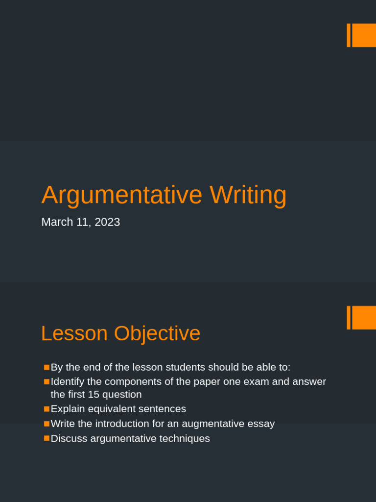 Mastering Argumentative Writing Techniques | PDF | Essays | Reading ...