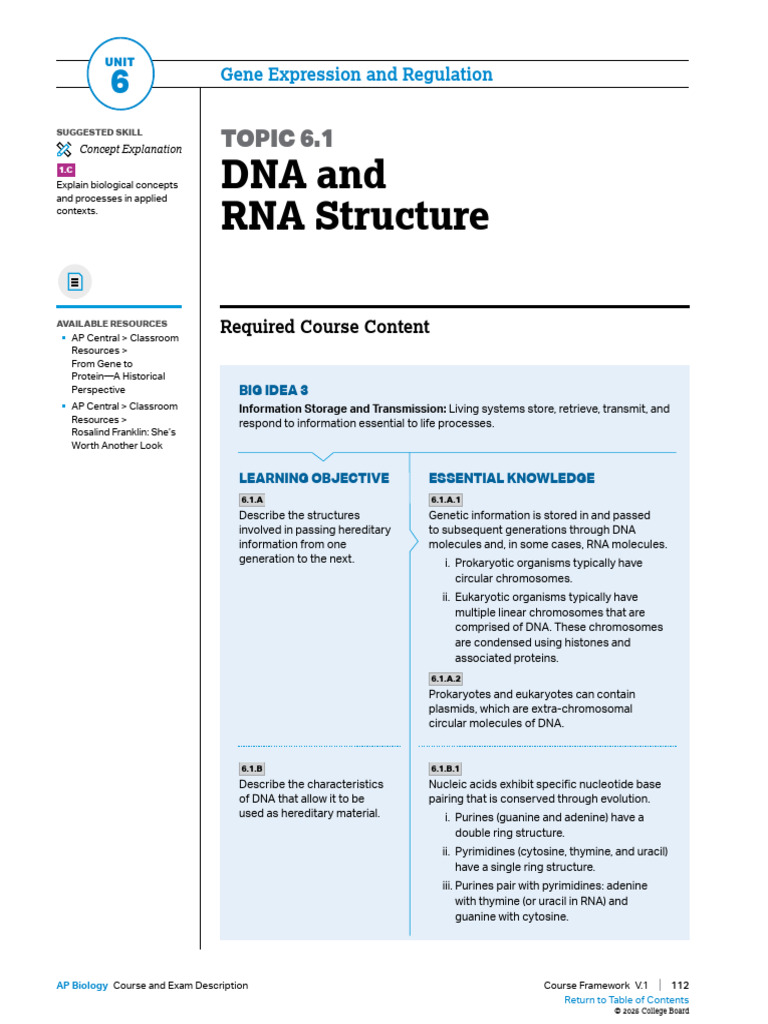 Good - AP Bio Unit 6 Learning Targets | PDF | Translation (Biology ...