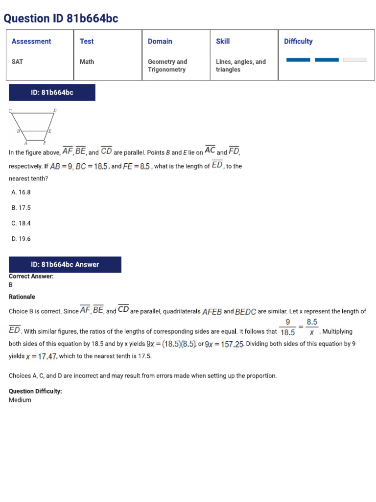 SAT Angles Medium | PDF