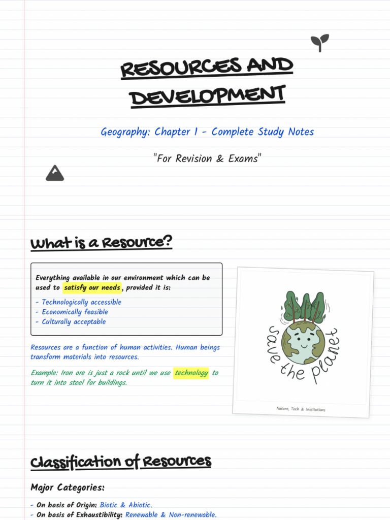 Resources and Development (1) | PDF