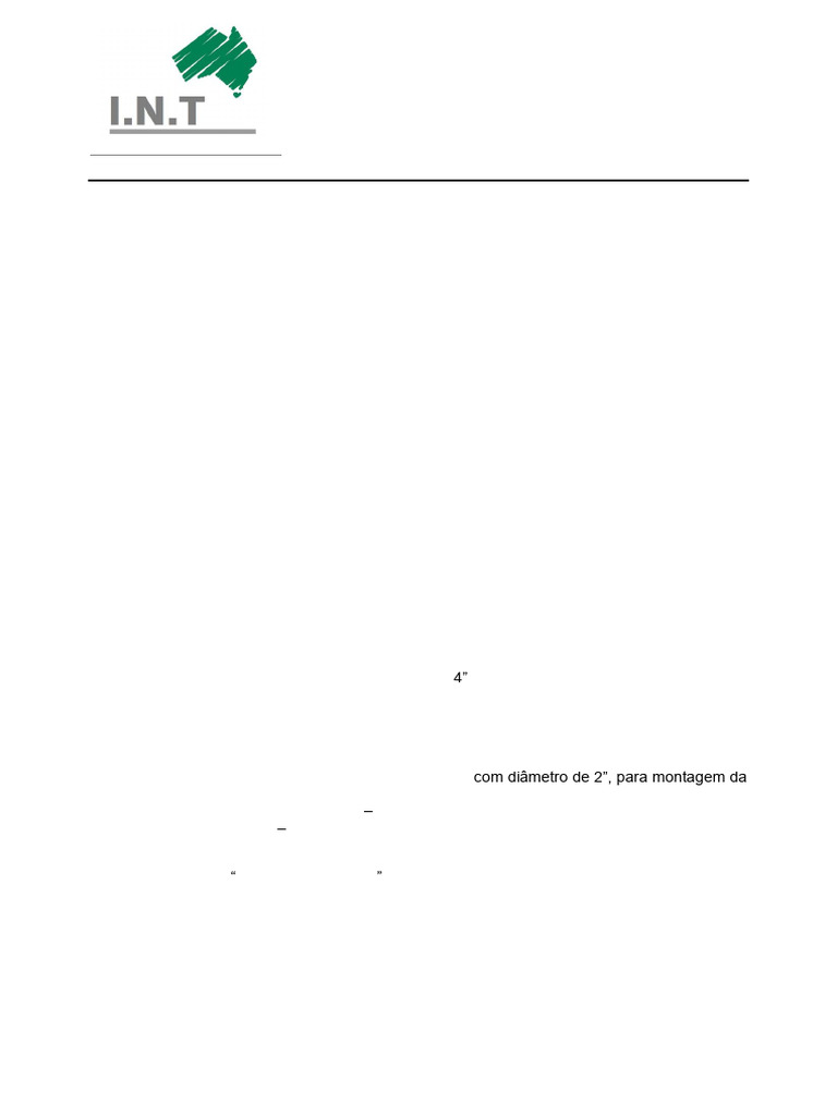 Padrão do tanque INT | PDF | Brasil