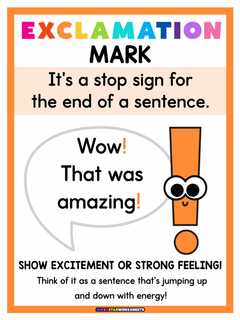 Exclamation Mark Punctuation Chart 2 | PDF