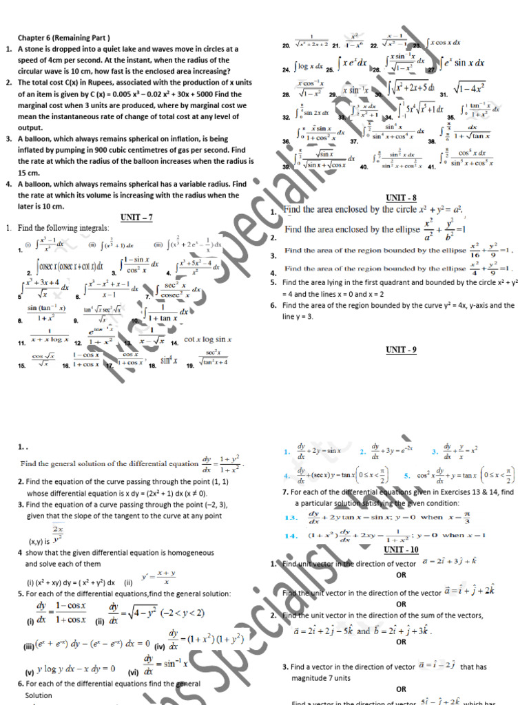 Calculus Problems and Solutions Guide | PDF | Euclidean Vector | Angle
