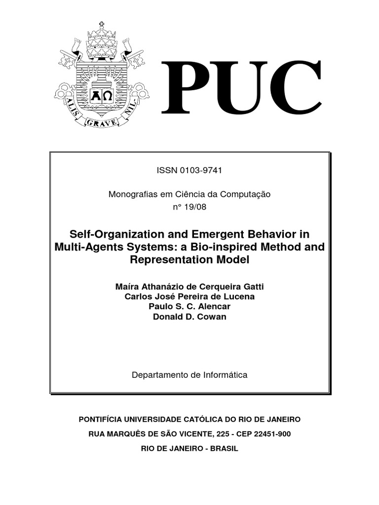 Bio-Inspired Self-Organization in MAS | PDF | Unified Modeling Language ...