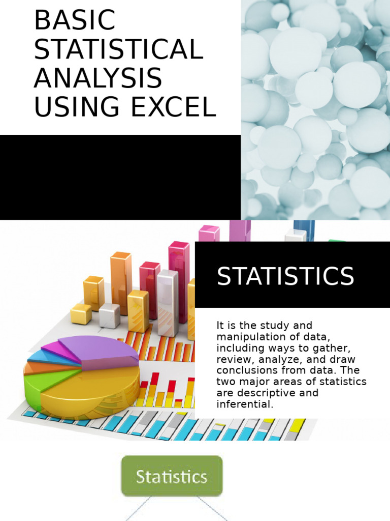Basic Statistical Analysis Using Excel | PDF | Statistics | Analysis Of ...