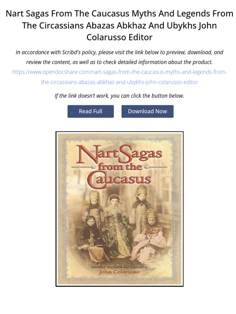Nart Sagas From The Caucasus Myths And Legends From The Circassians ...