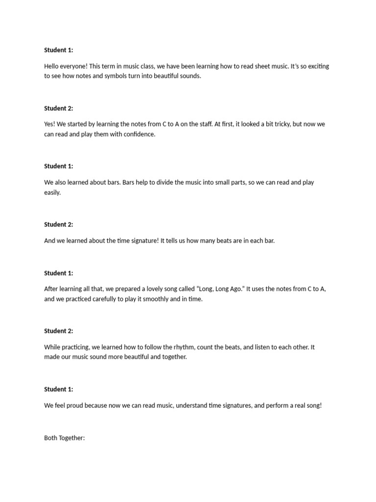 Grade 5 Presentation Script | PDF