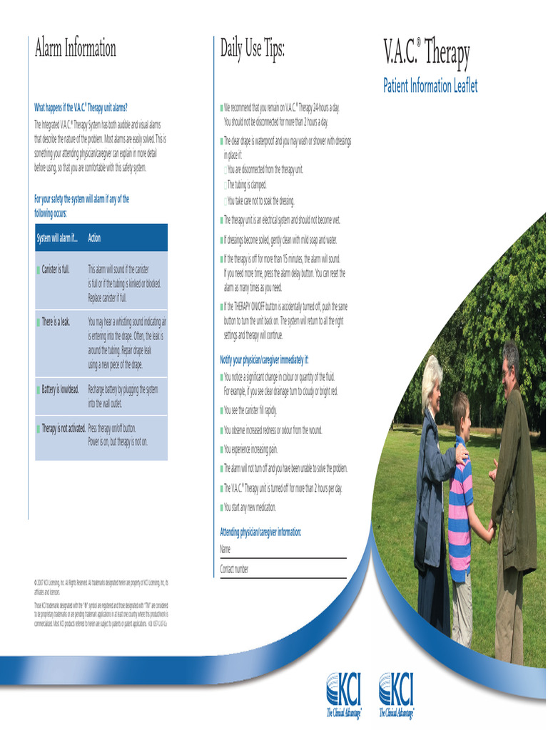 Acti VAC Patient Information Leaflet | PDF | Wound | Medical Specialties