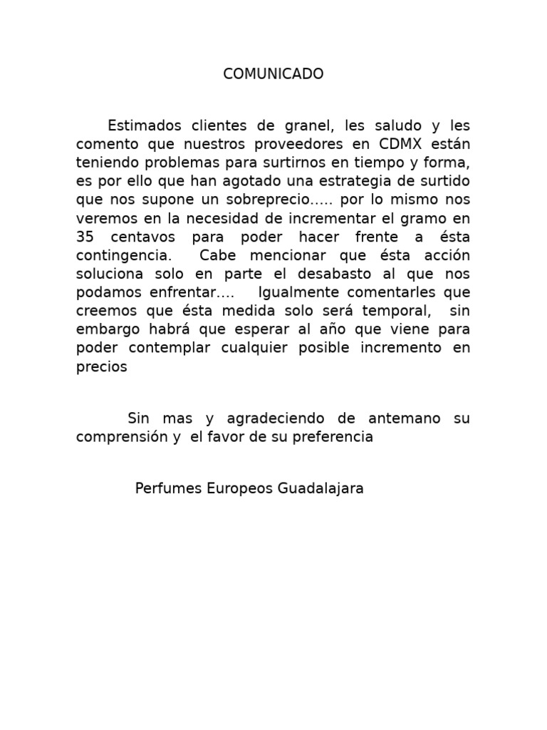Comunicado | PDF
