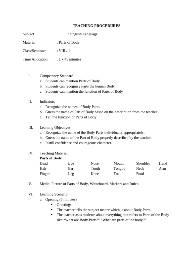 Teaching Procedures Using Pictures_EYL_Adjective | PDF