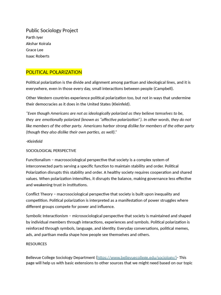 Understanding Political Polarization Issues | PDF | Critical Thinking ...