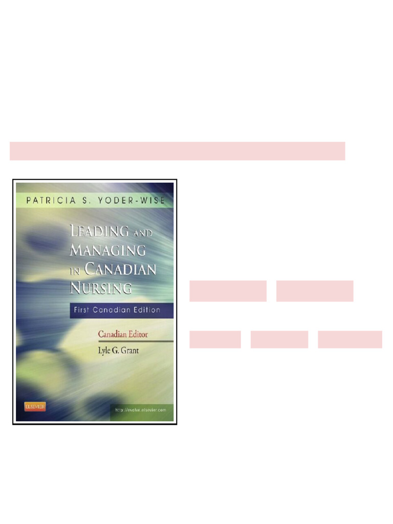 (Ebook) Leading and Managing in Canadian Nursing by Patricia S. Yoder ...