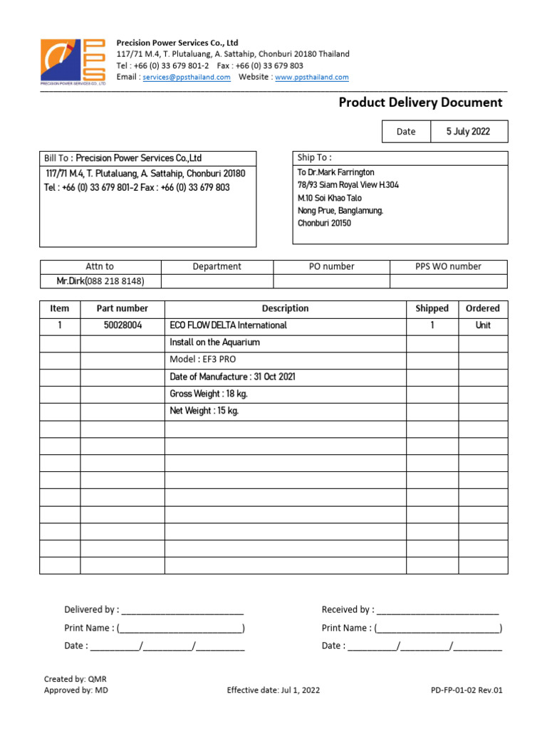 Precision Power Services Delivery Document | PDF