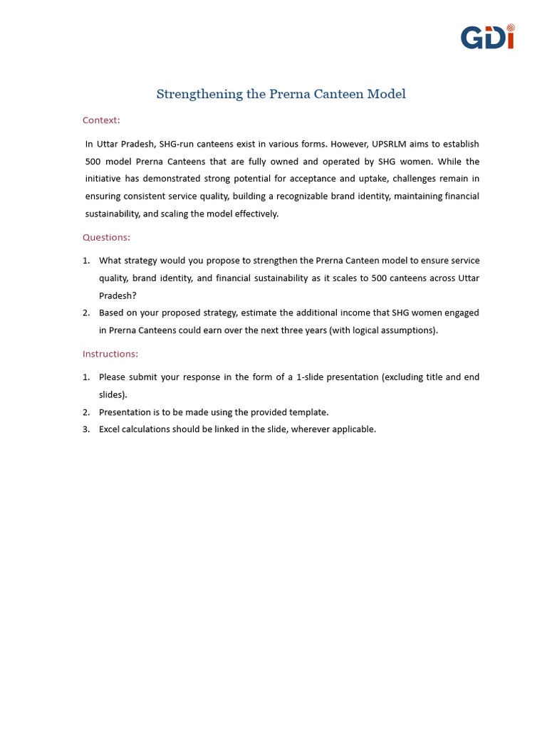 [Group D] Prerna Canteen Model | PDF