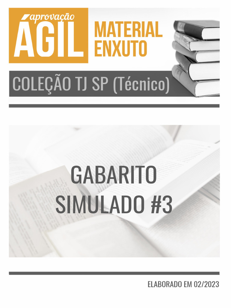 Gabarito Simulado TJ SP #3 | PDF
