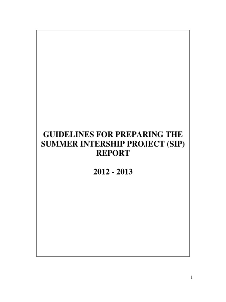 SIP Summary & Format | PDF | Data Analysis | Statistics