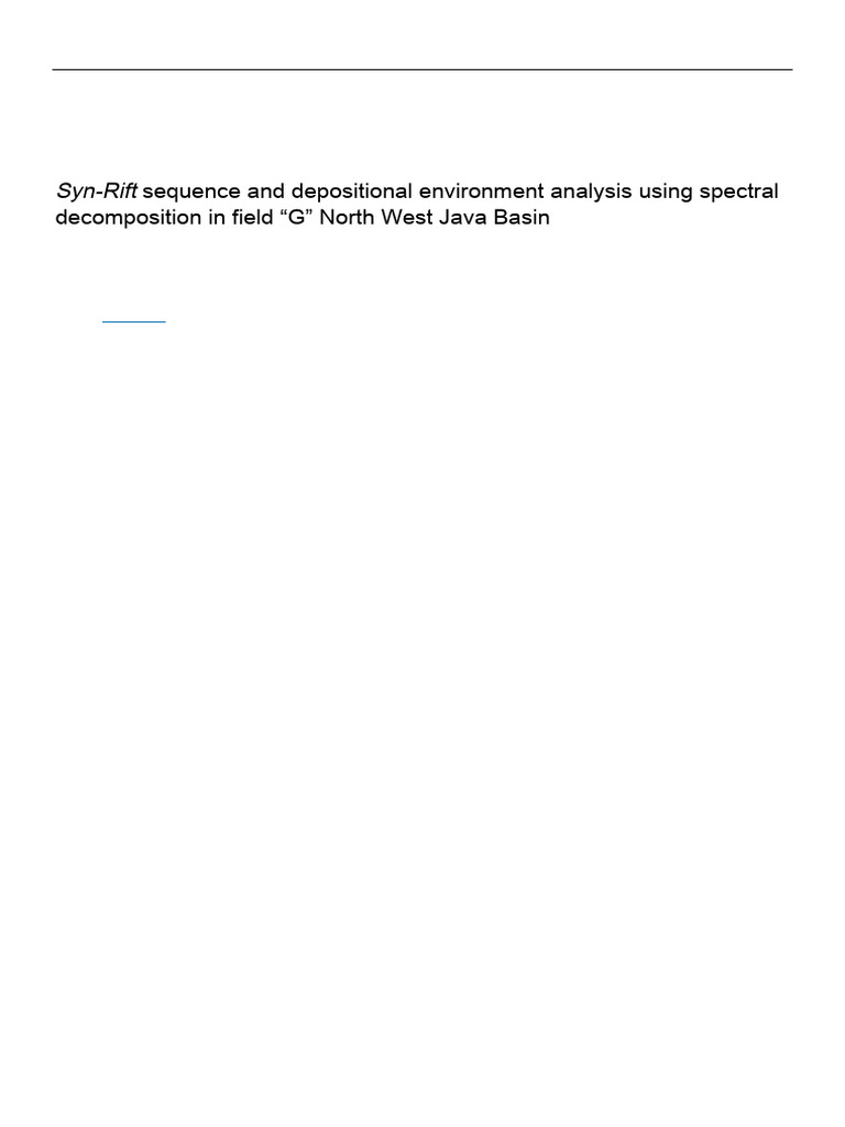 Syn-Rift Sequence and Depositional Environment Ana | PDF | Rift ...