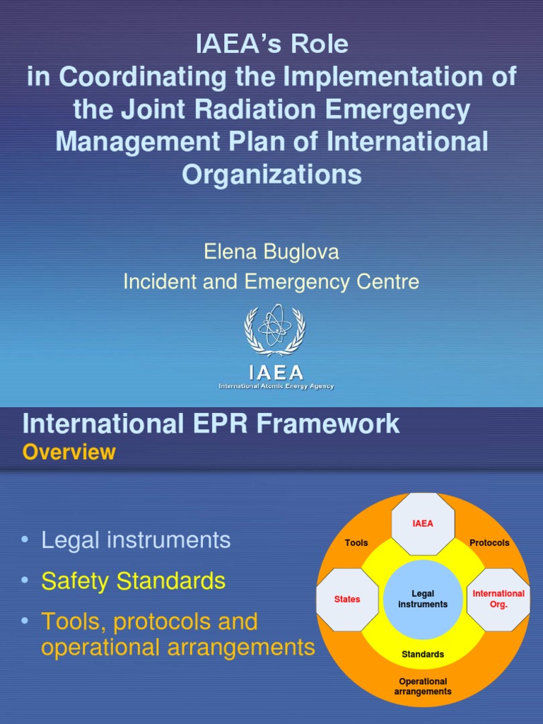Elena Buglova - IAEA's Role in Coordinating The Implementation of The ...