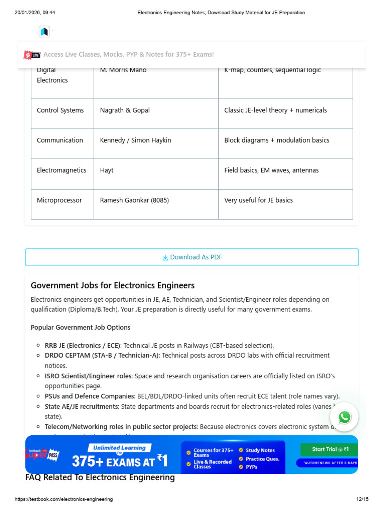 Electronics Engineering Study Guide PDF | PDF | Electronic Engineering ...