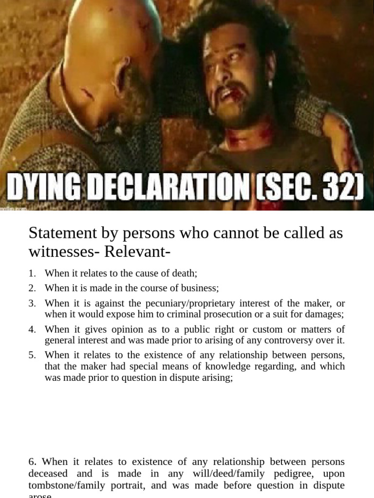Understanding Dying Declarations in Law | PDF | Evidence | Justice