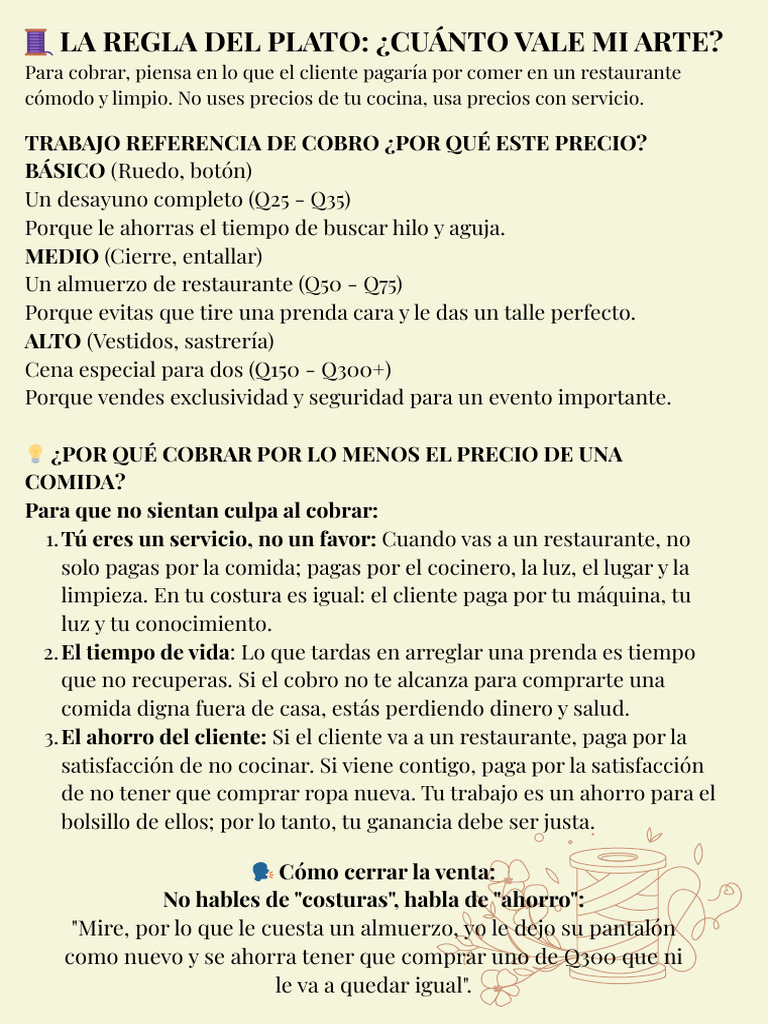 _ La Regla Del Plato ¿Cuánto Vale Mi Arte | PDF