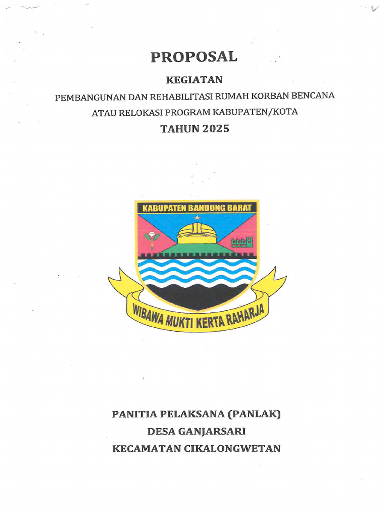 Proposal Panlak Desa Ganjarsari 2025 | PDF