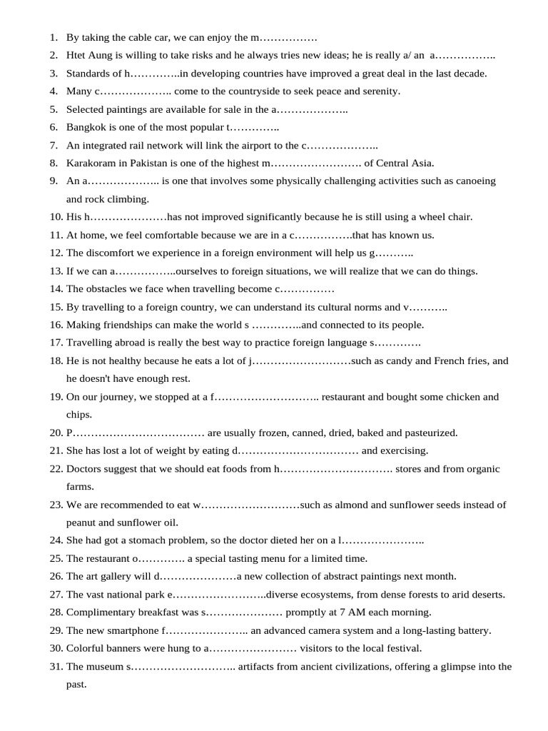 G 11 Vocab | PDF | Foods