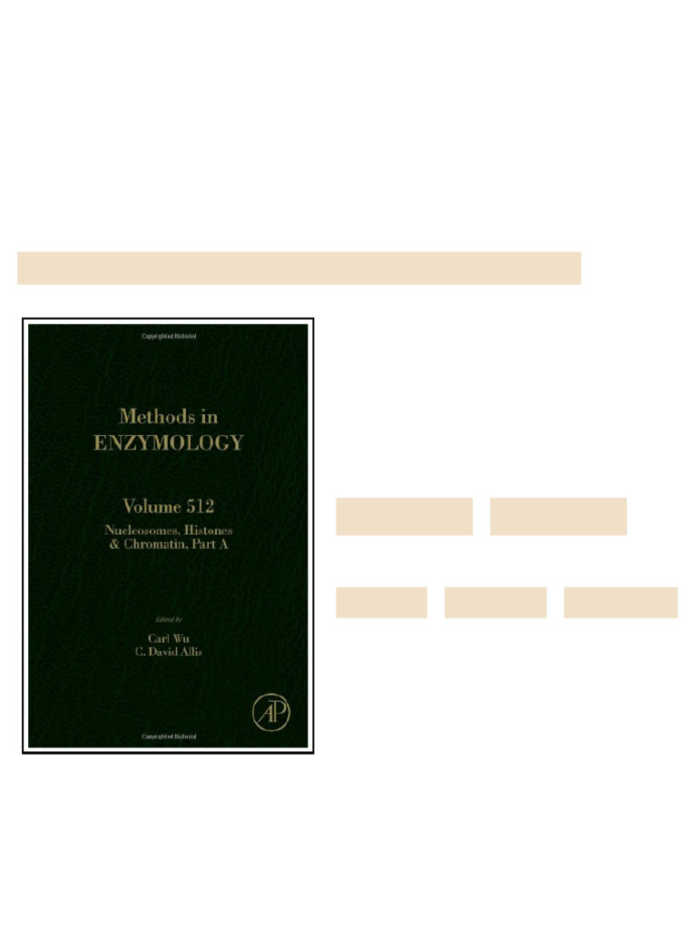 Nucleosomes Histones Chromatin Part A 1st Edition Carl Wu And C. David ...