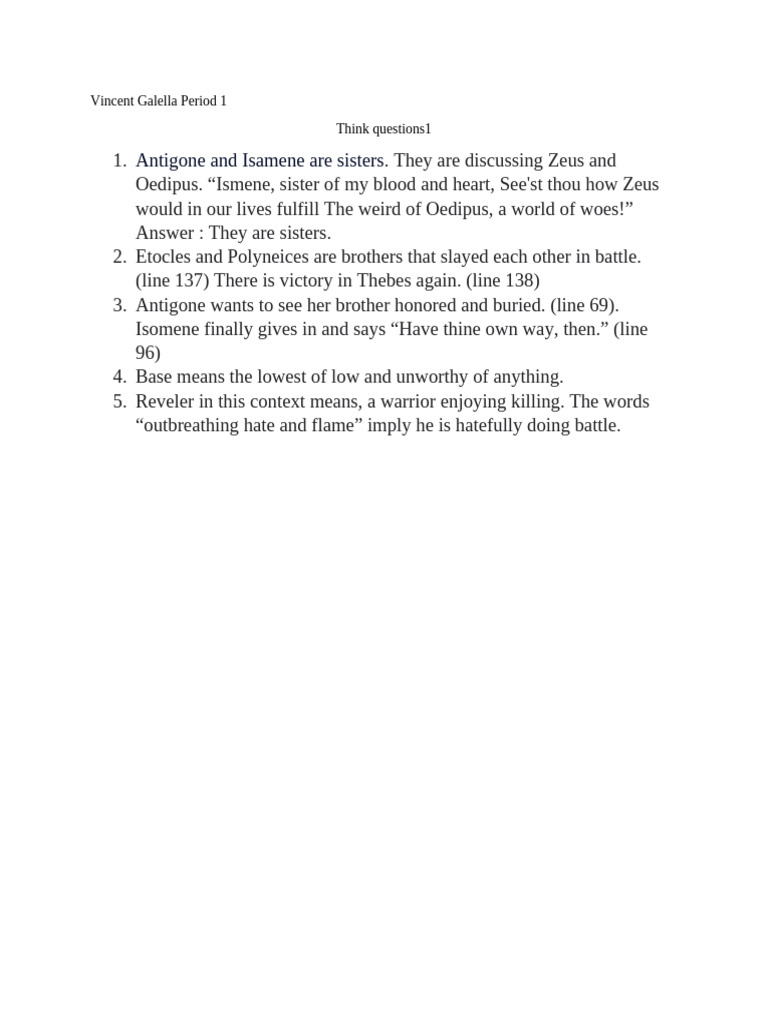 Antigone Analysis and Key Themes | PDF