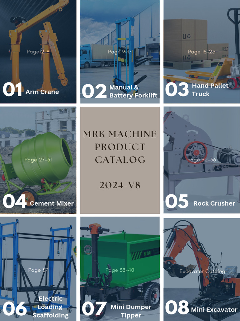 Mrk Machine Catalog 2024-V8 | PDF | Forklift | Crane (Machine)