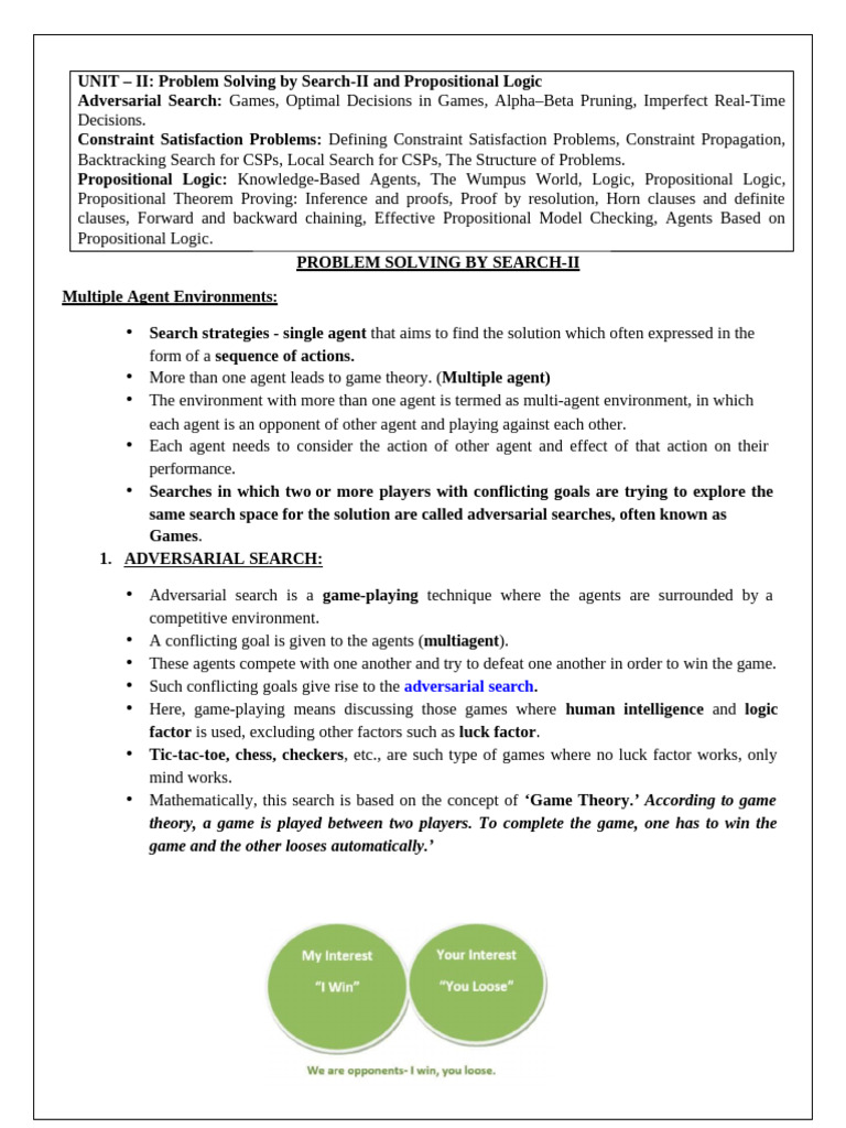 AI UNIT 2 | PDF | Knowledge Representation And Reasoning | Logic