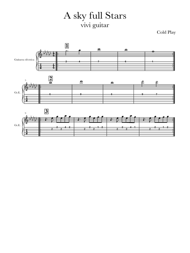 Acordes de "A Sky Full of Stars" | PDF