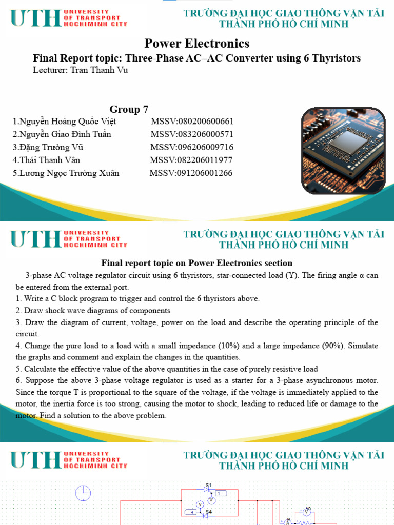 Final Report Topic on Power Electronics Section (1) | PDF | Electrical ...