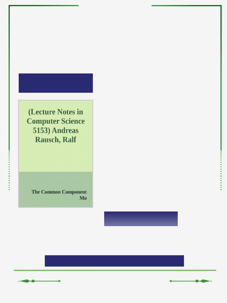 The Common Component Modeling Example Comparing Software Component ...