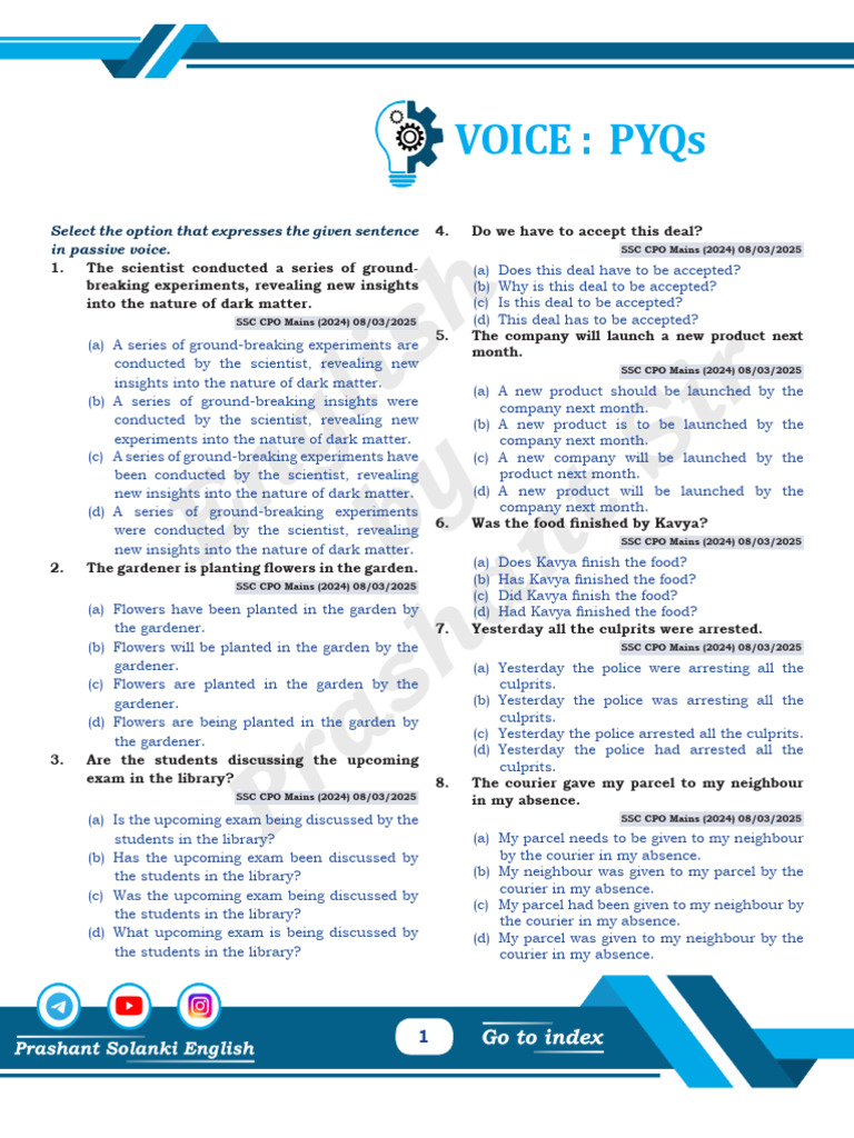 voice pyq | PDF